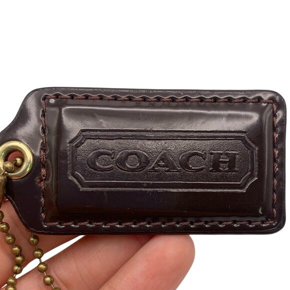 Coach | Bags | Coach Brown Patent Leather Replacement Hang Tag Hangtag ...